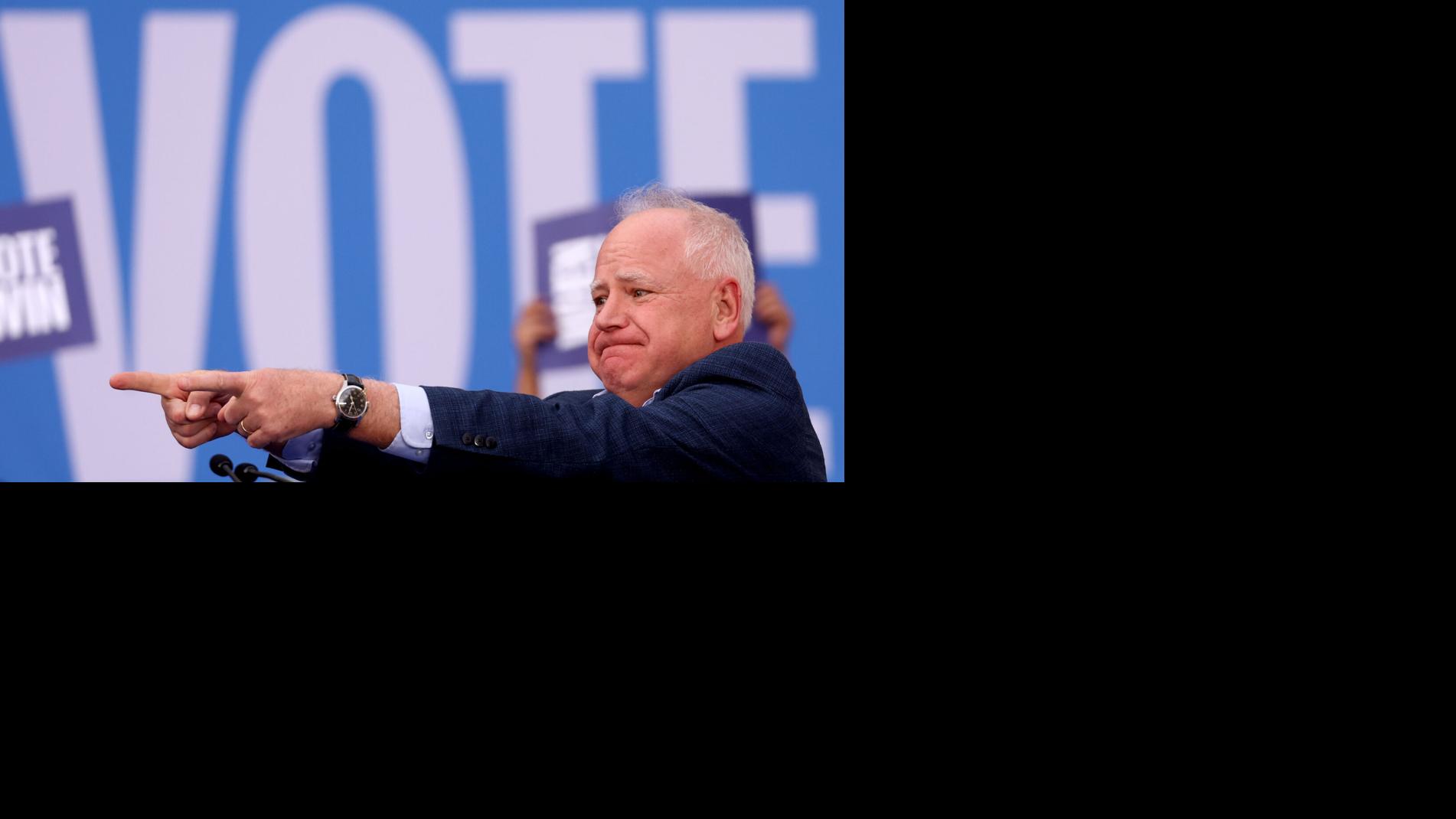 Photos: Vice-presidential candidate Tim Walz at Tucson rally in last ...