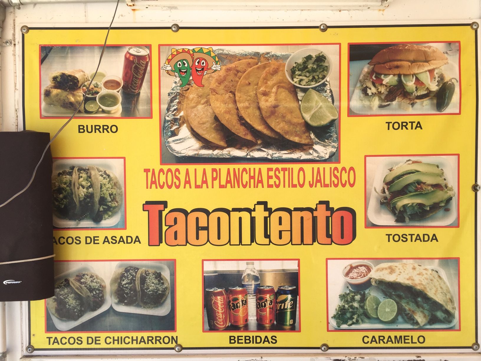 Tacontento menu