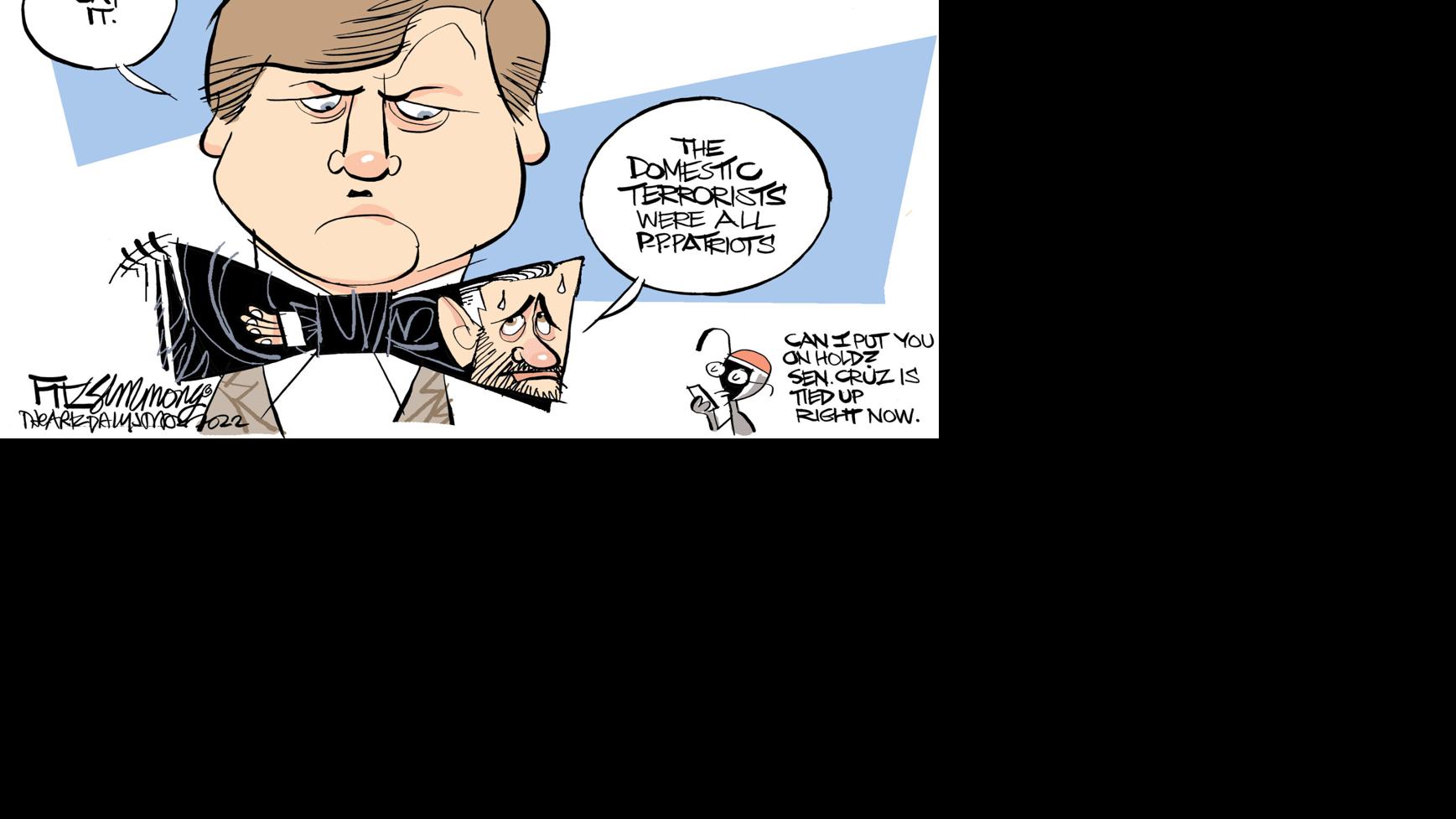Daily Fitz Cartoon: Ted tied