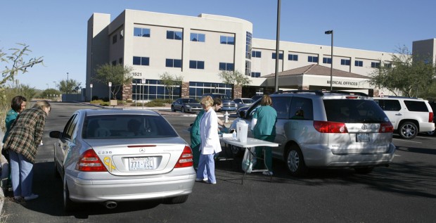 Put the car in park and get a flu shot