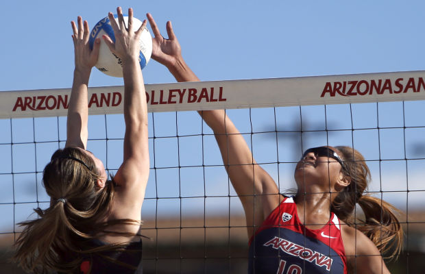 Photos: Arizona's sand volleyball team's first-ever game