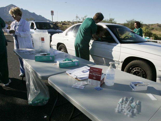 Put the car in park and get a flu shot