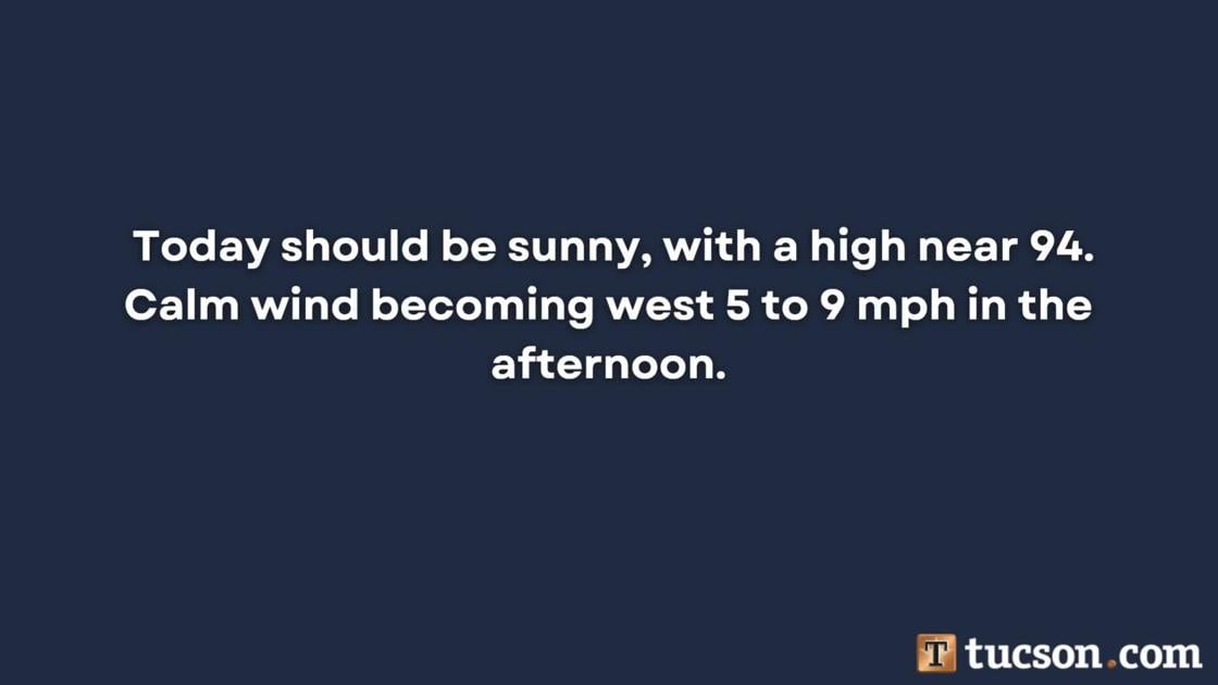 Tucson weather forecast for May 25