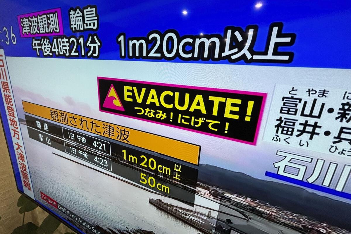 Photos: Earthquake hits western Japan, triggering tsunami warnings