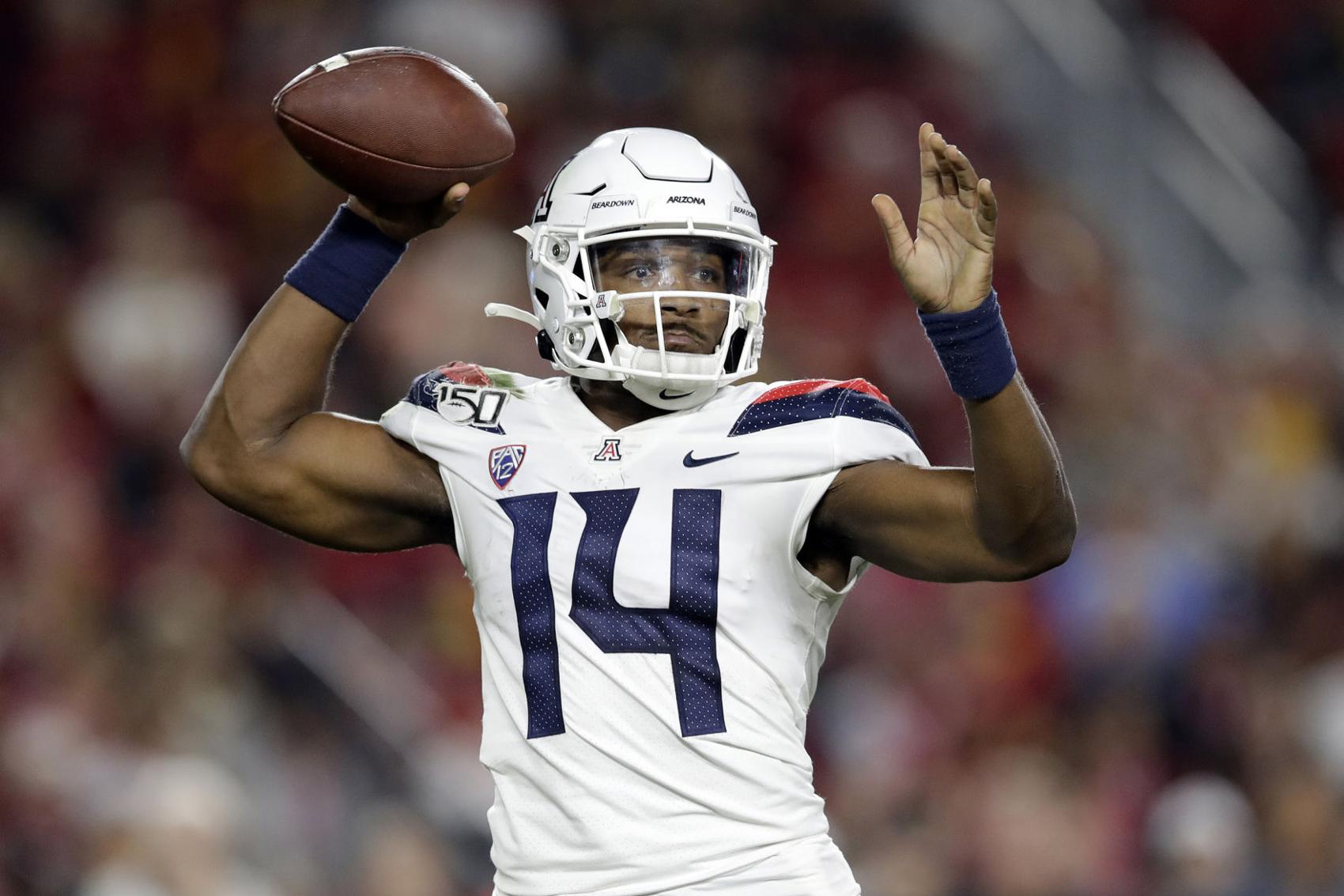 Arizona Wildcats QB Khalil Tate replaced by freshman Grant Gunnell in ...