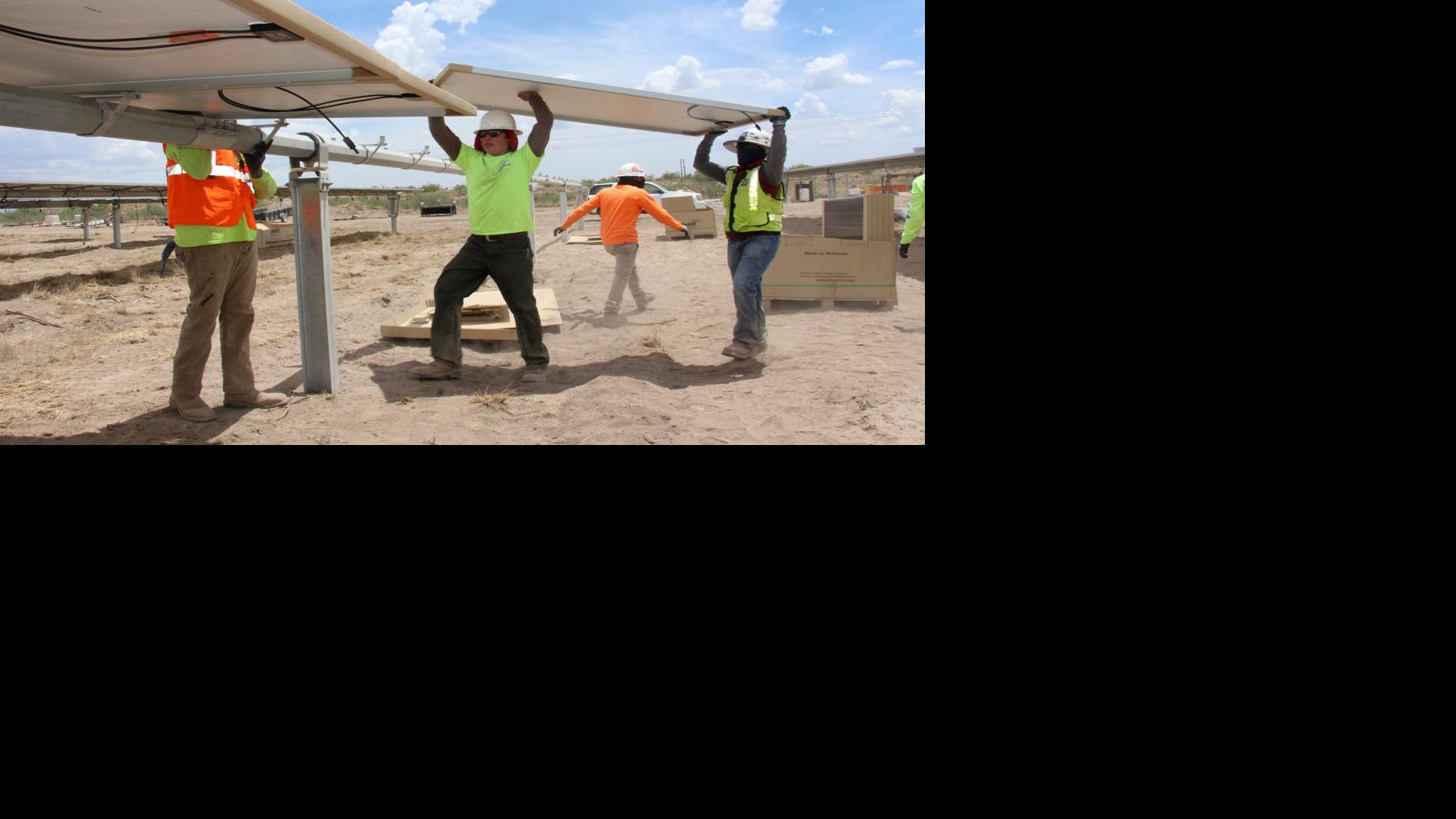 Big solar farm going up near Apache power plant outside of Willcox