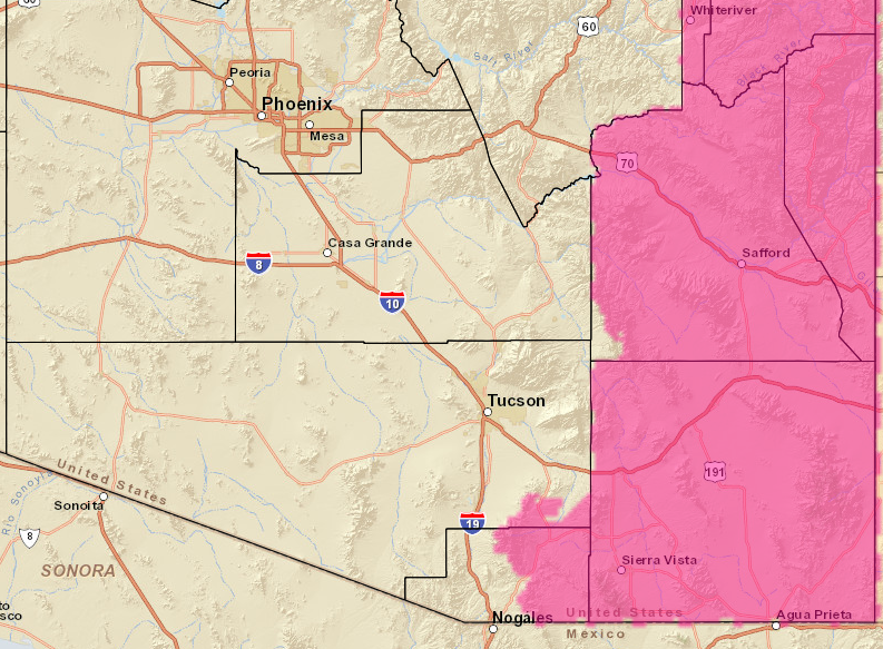 Red Flag Warnings issued for areas east of Tucson