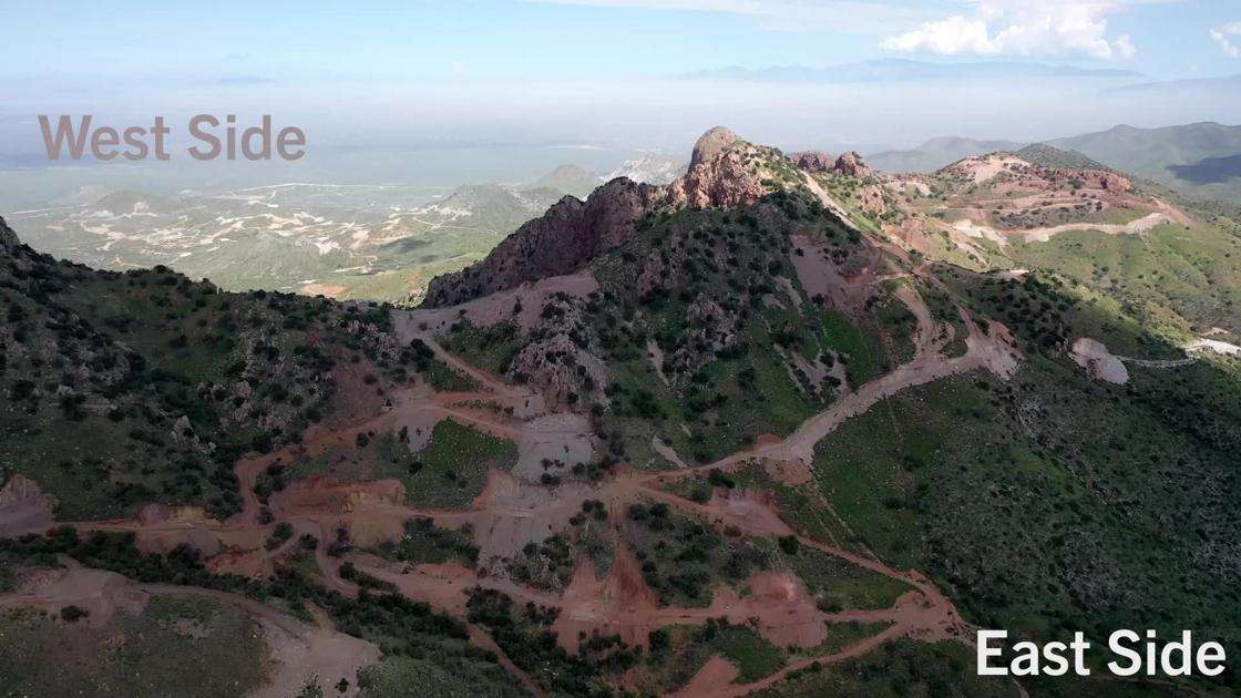 Aerial view of the Copper World site in the Santa Ritas south of Tucson ...