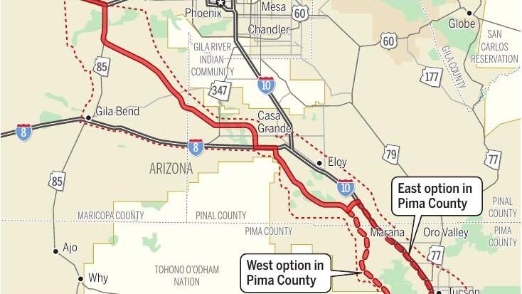 Interstate 11 study moves forward with undecided route in Pima County