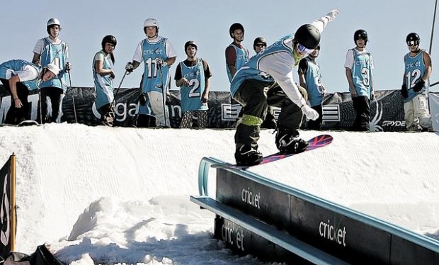 Snowboarding in the desert