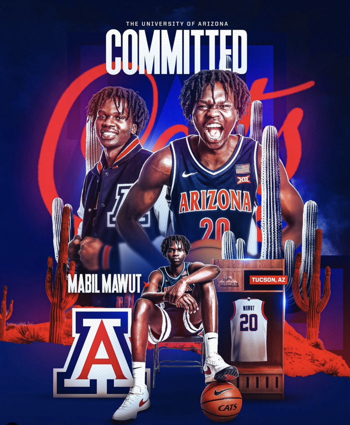 Sudanese forward Mabil Mawut commits to Arizona basketball