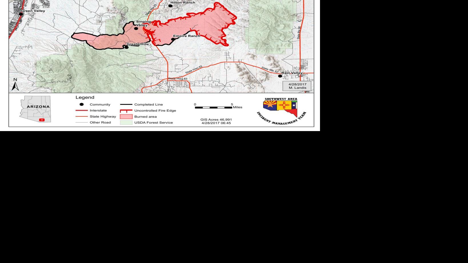 Sawmill Fire map | | tucson.com
