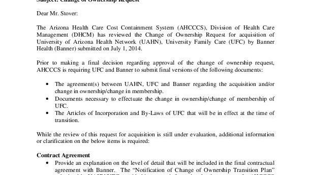 AHCCCS concerned about Banner/UA Health merger