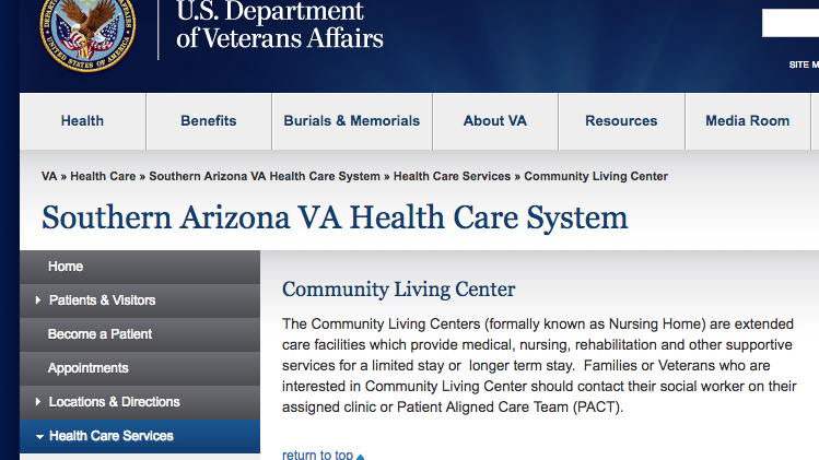 Tucson VA nursing home gets 2 of 5 stars in internal ratings