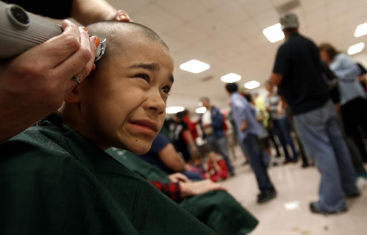Photos: Head shaving benefit