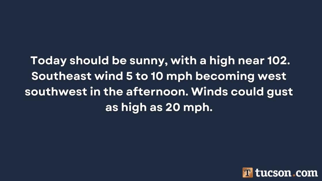 Tucson weather forecast for June 9
