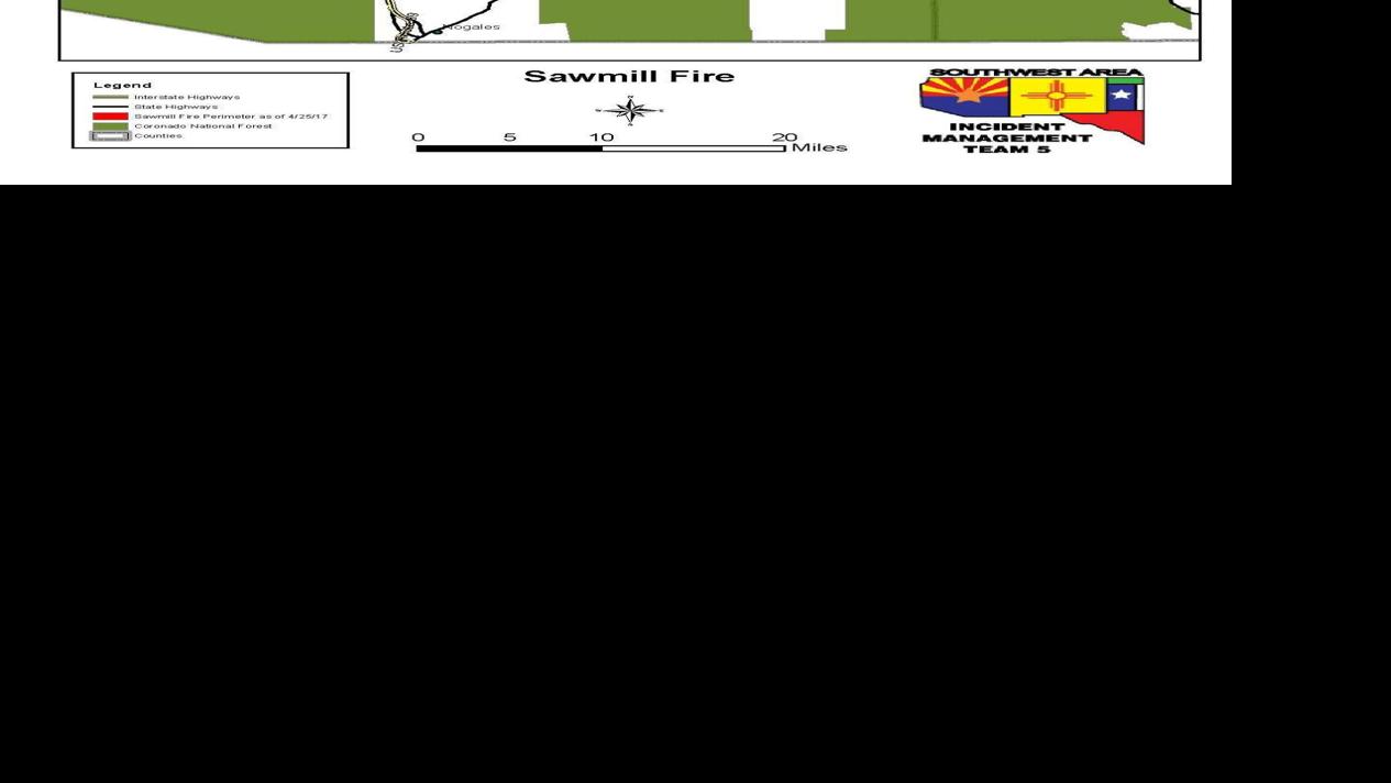 Sawmill Fire map | | tucson.com