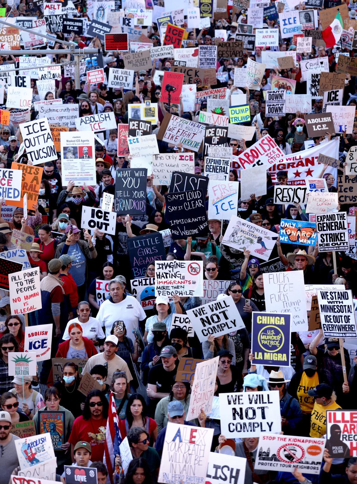 Thousands in Tucson protest ICE
