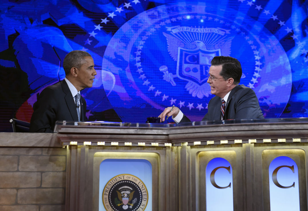 Obama asume papel de Stephen Colbert