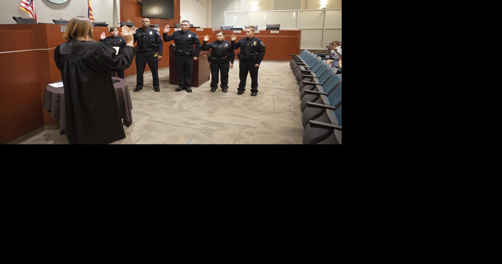 Marana police formally welcome new officers | News | tucsonlocalmedia.com