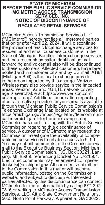 Verizon - Public Notice | Public Notices | tuscolatoday.com