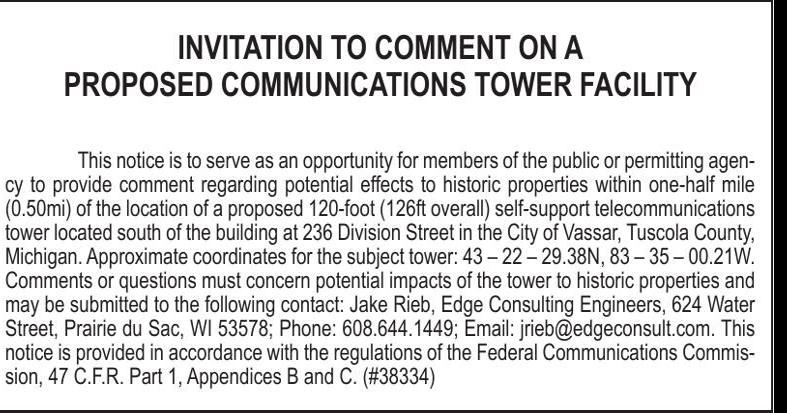 Communications Tower Notice | Public Notices | tuscolatoday.com