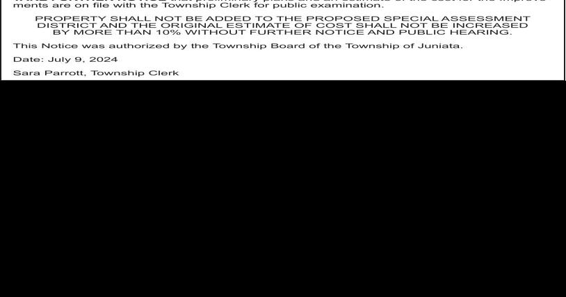 Juniata Township Notice of Garbage Resolution | Public Notices ...