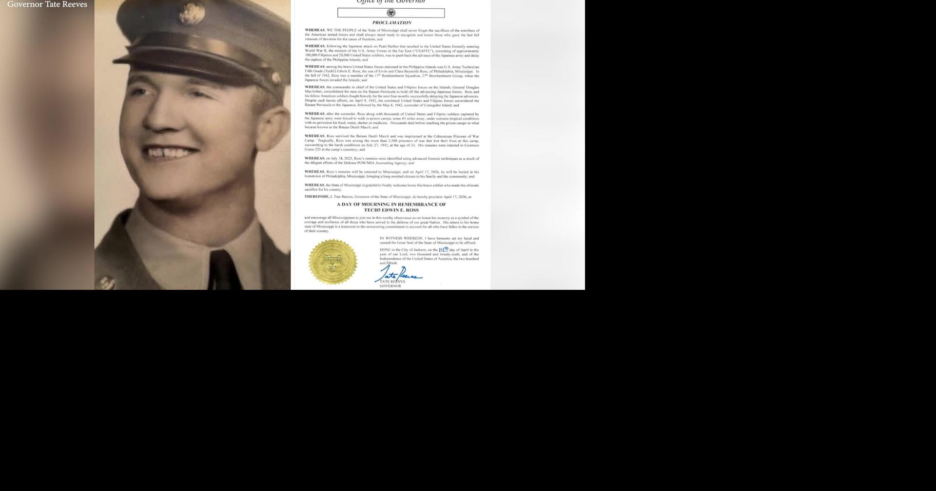 World War II Soldier remains return home to Philadelphia, Mississippi ...