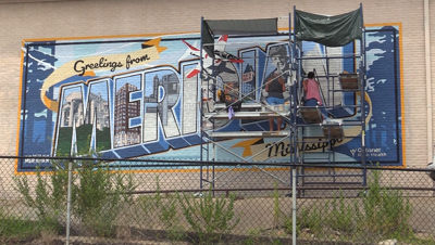 Massive Meridian mural, showcasing city’s history, nears completion ...