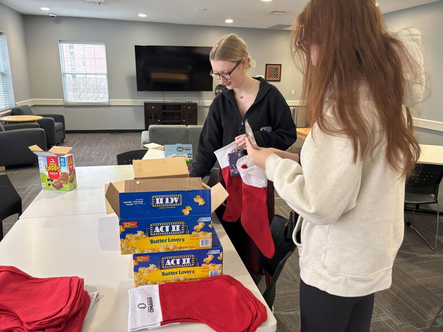Students enjoy free stocking stuffing stations to keep their spirits ...