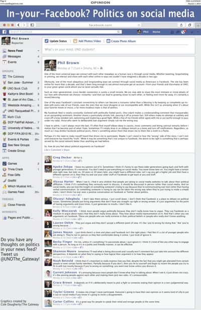 In-your-Facebook? Politics on social media | Opinion | unothegateway.com