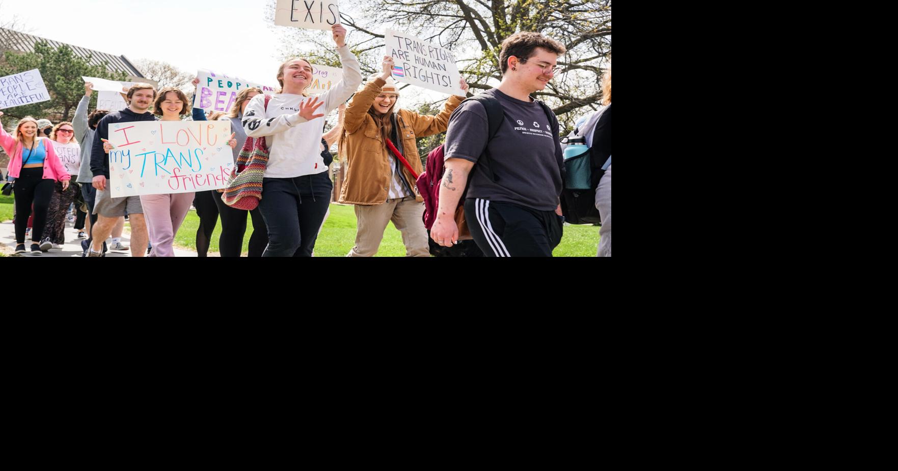 Through the Lens: Students walk out in support of transgender rights ...