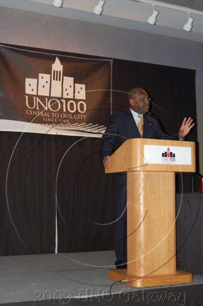 Cain brings leadership sermon to campus | Archives | unothegateway.com