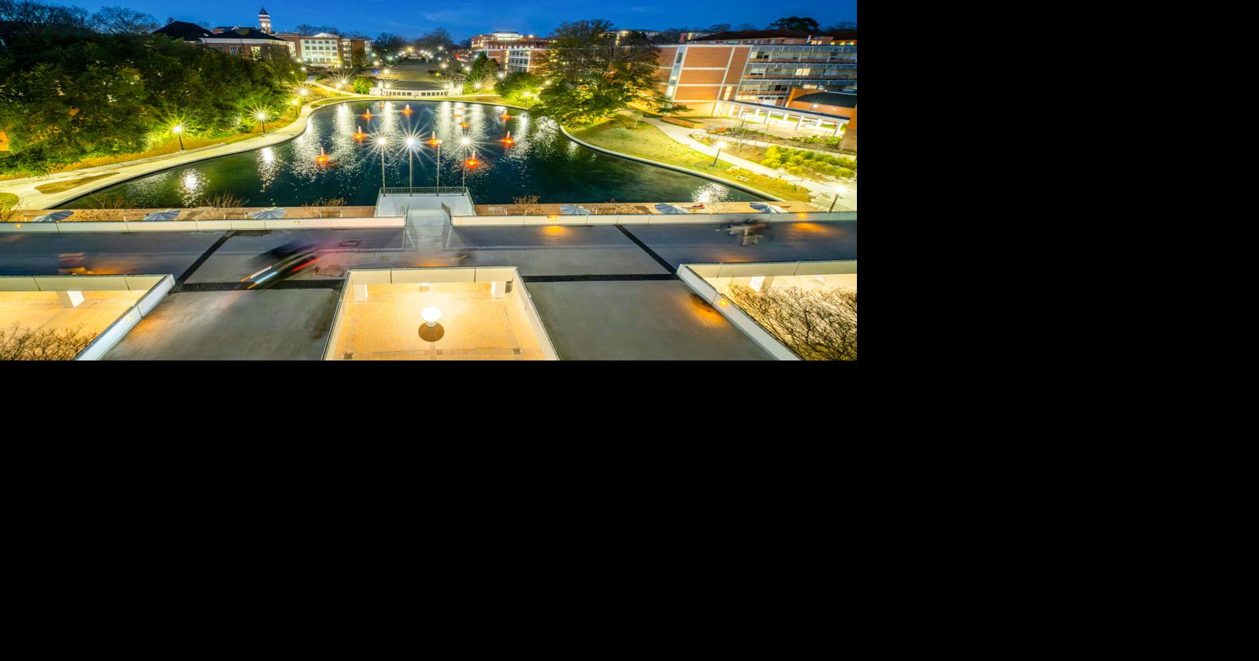 Clemson student initiative illuminates campus reflection pond ...