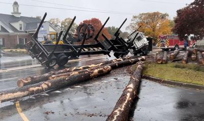 Logging truck overturns, blocks US 123 in Westminster | News ...