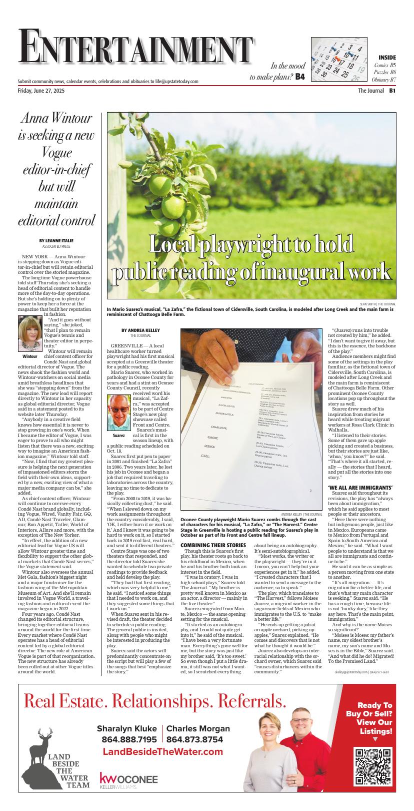 Page B01 | e-Edition | upstatetoday.com