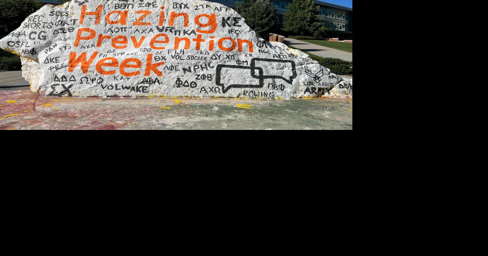 Hazing Prevention Week ends with organizations painting the Rock in ...