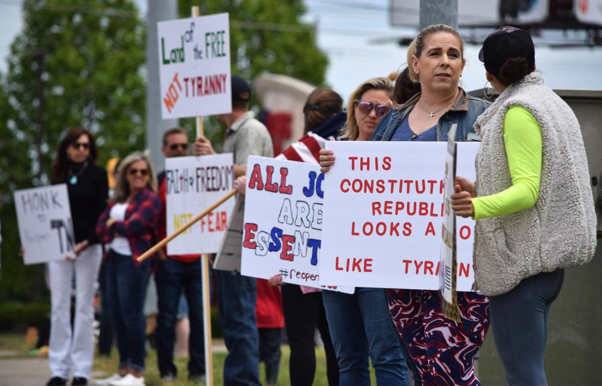 Knoxville Freedom Rally protesters line streets in Tennessee cities to ...