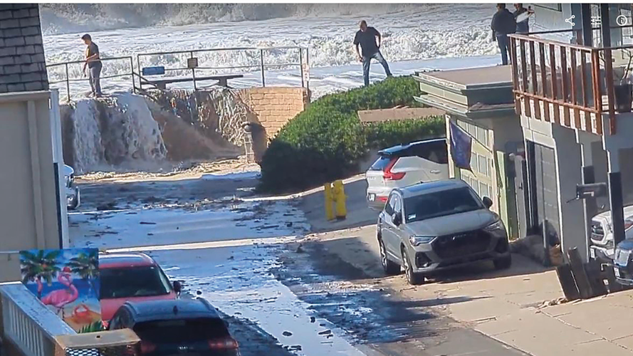 “Very rare event” Storms and high tides lead to flooding, beach ...