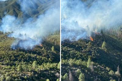 Firefighters respond to wildfire on Lookout Mountain on the Bradshaw ...