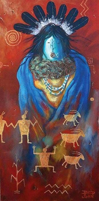 Native American artist David John at Ratliff Gallery 1st Friday event ...