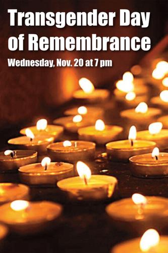 Organizations unite to observe Transgender Day of Remembrance Nov. 20 ...