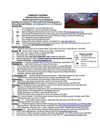 Community Calendar | Villager | verdenews.com