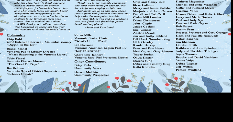 Thank You! | Community | vernoniasvoice.com