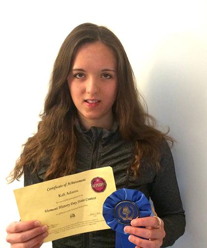Kali Adams takes home top honors at Vermont History Day | Community ...