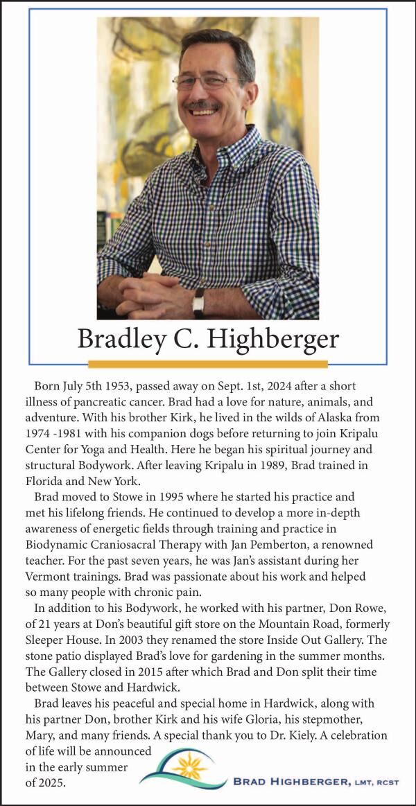 Bradley C. Highberger | Obituaries | vtcng.com