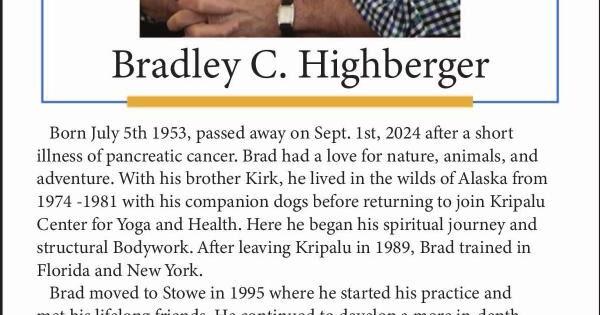 Bradley C. Highberger | Obituaries | vtcng.com