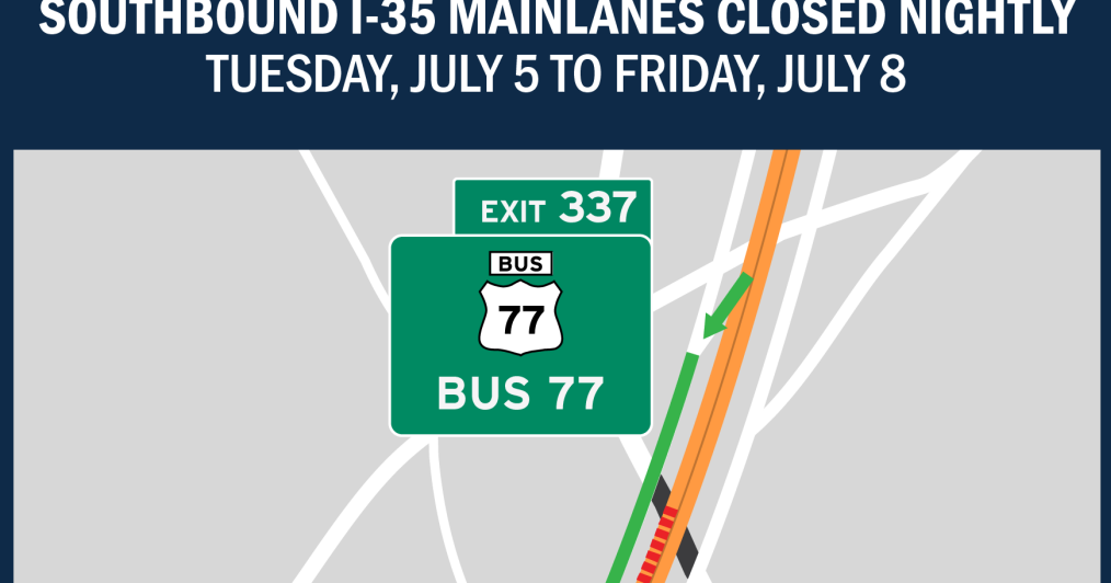 Waco I-35 closures after July Fourth to make way for signs, permanent ...