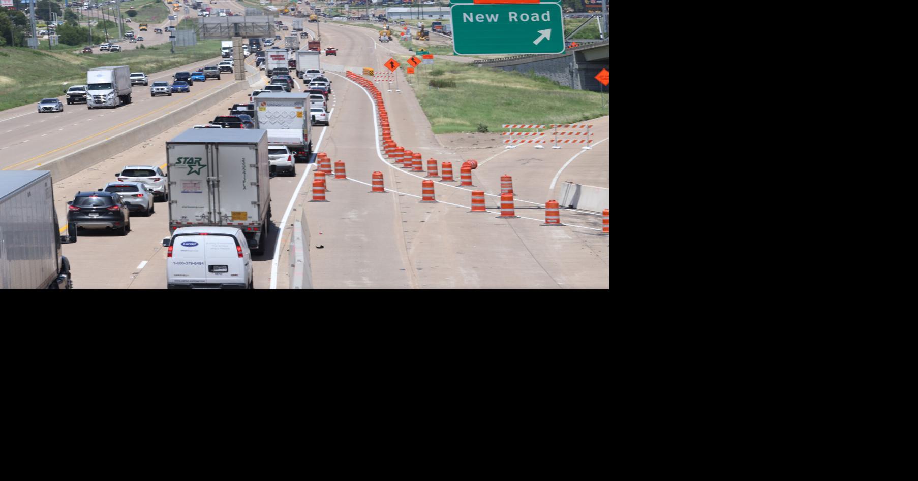 I-35 shift to 2 lanes in Waco completed after rain delay