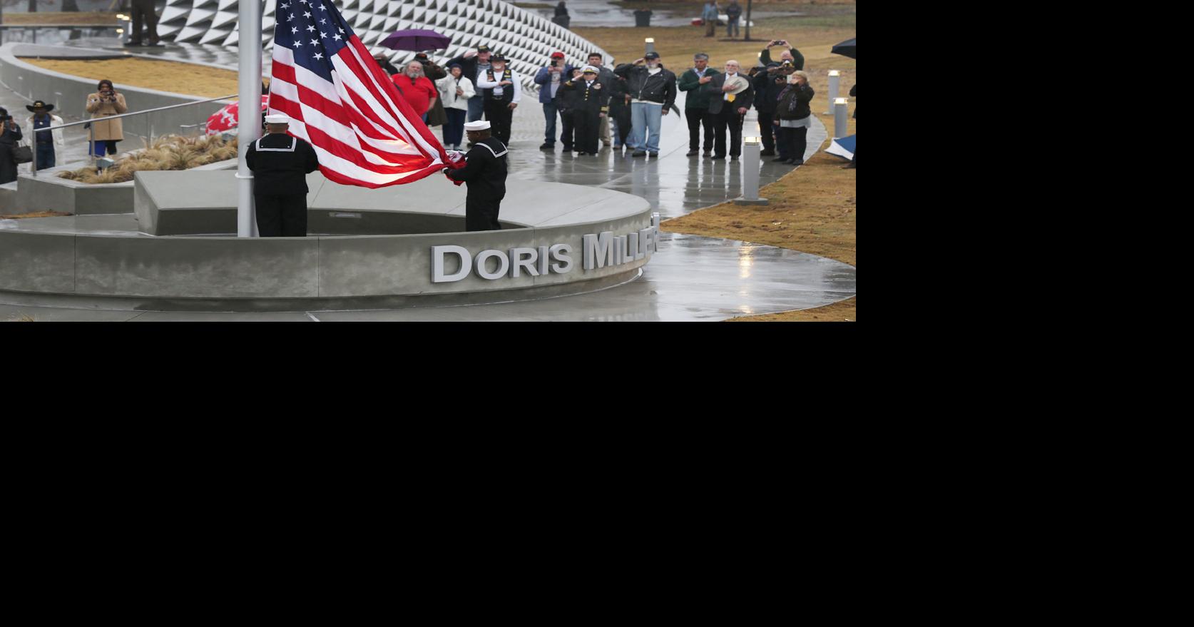 Flag goes up at Doris Miller Memorial